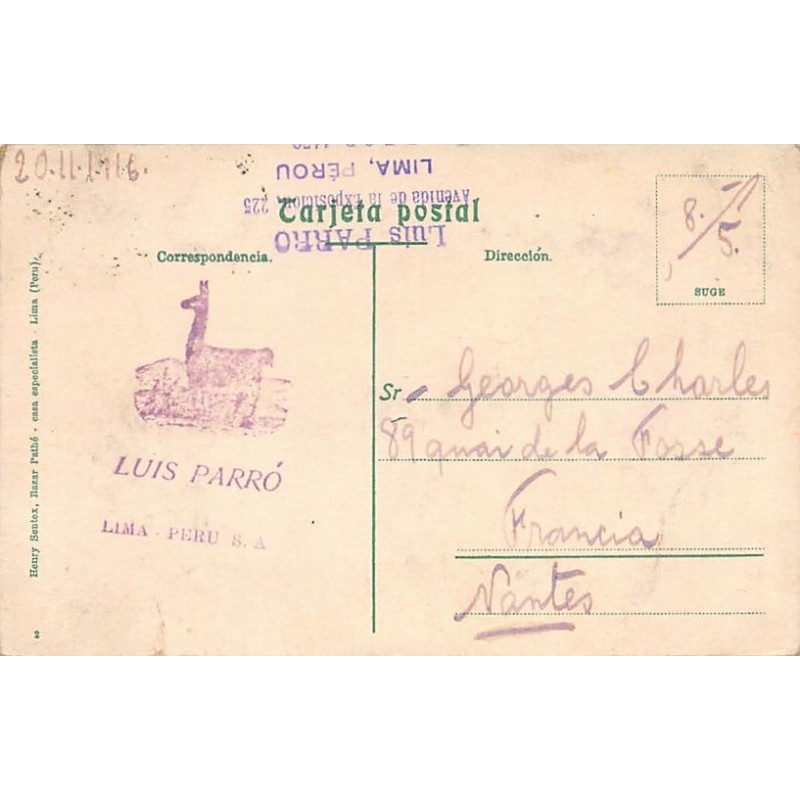 Rare collectable postcards of PERU. Vintage Postcards of PERU