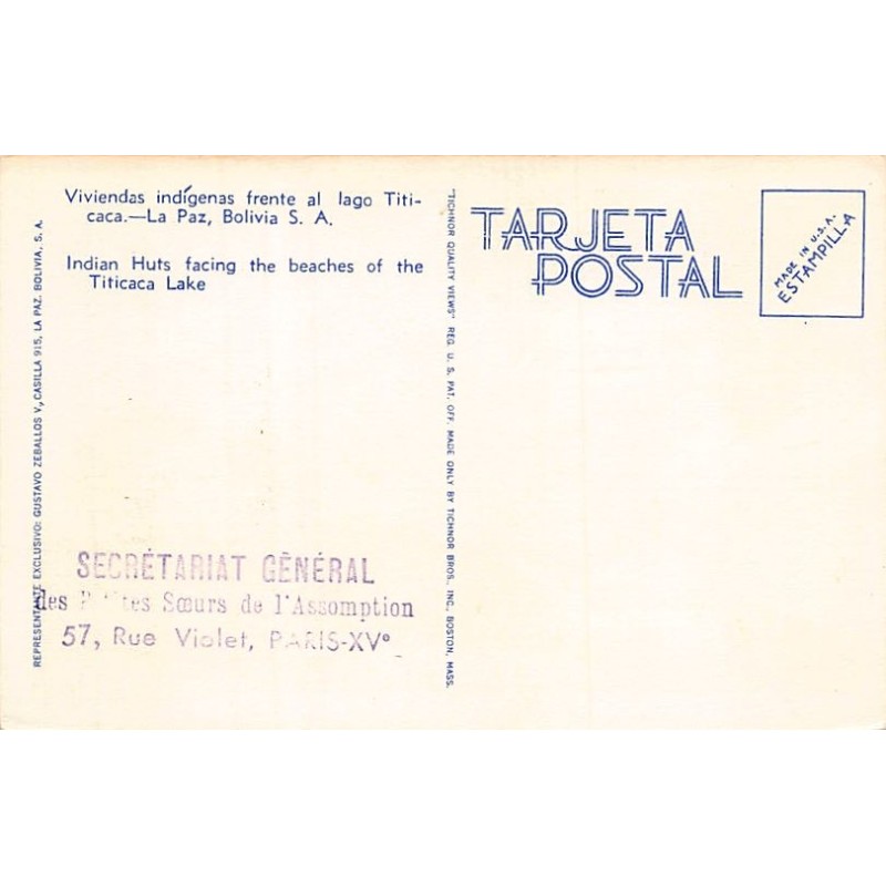 Rare collectable postcards of BOLIVIA. Vintage Postcards of BOLIVIA