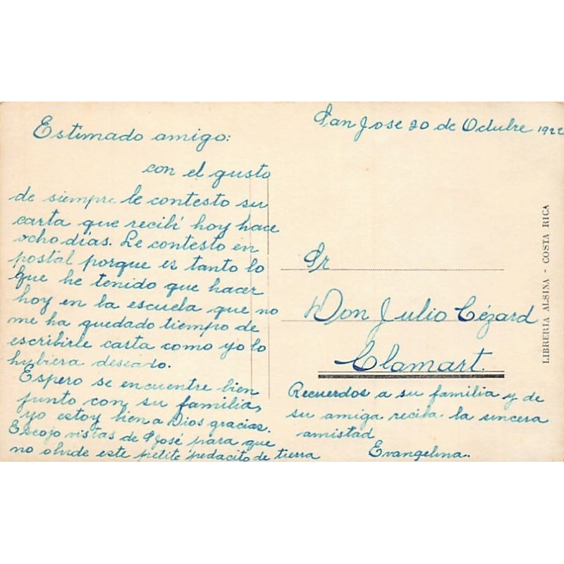 Rare collectable postcards of Costa Rica. Vintage Postcards of Costa Rica