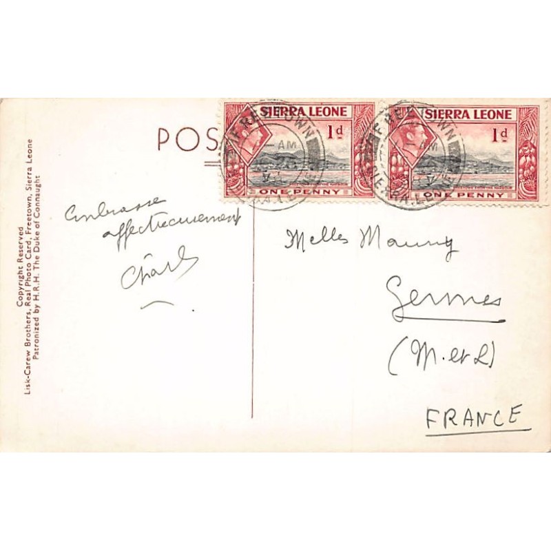 Rare collectable postcards of Sierra Leone. Vintage Postcards of Sierra ...